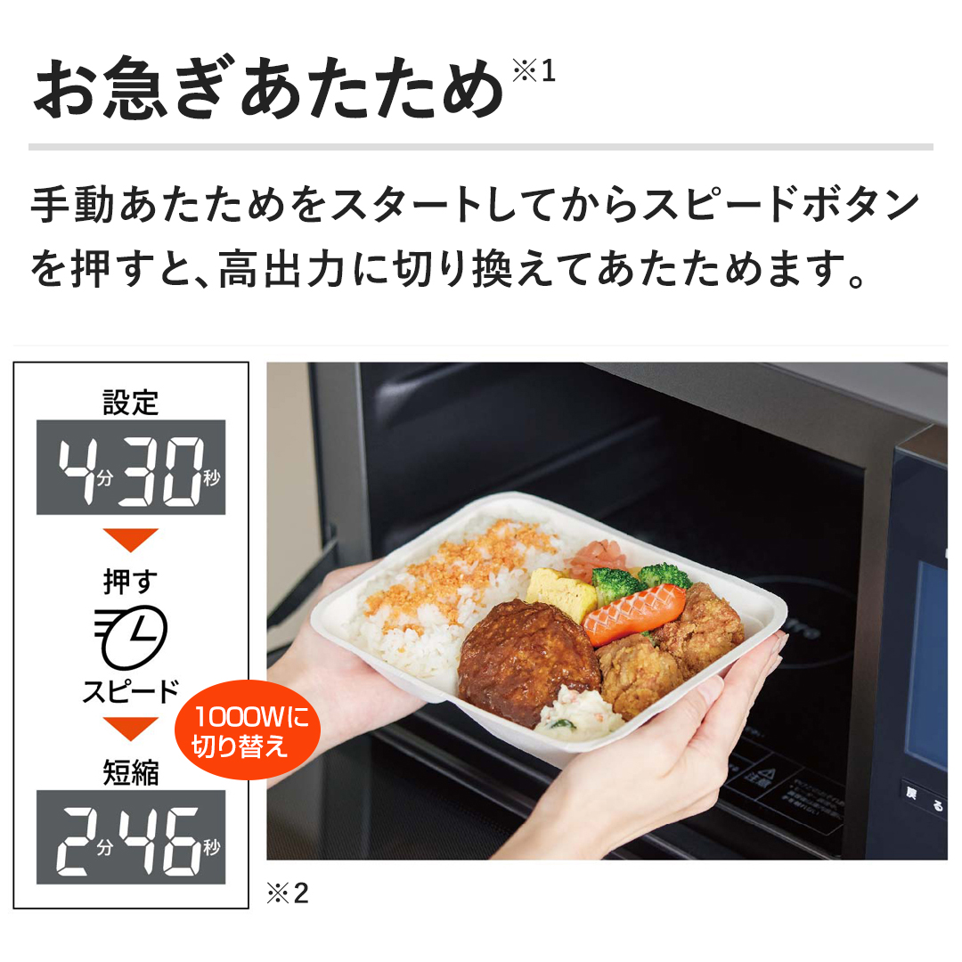 パナソニック レンジ・トースター スチームオーブンレンジ 25L ブラック NE-BS6C-K 通販【ジャパネット公式】