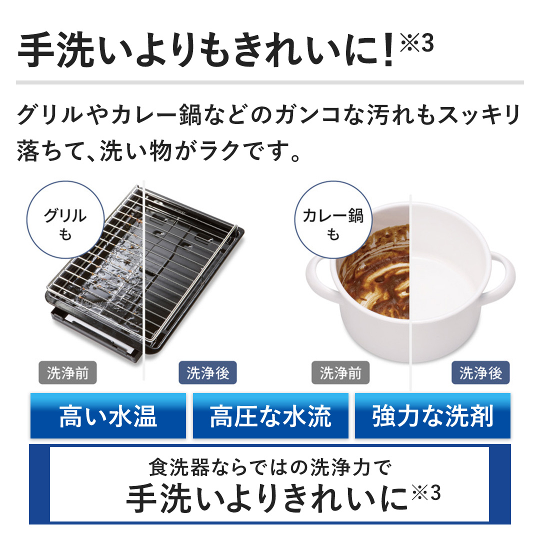 パナソニック 食洗器・食器乾燥機 食器洗い乾燥機 ホワイト NP-TH5-W 取付工事無し 通販【ジャパネット公式】