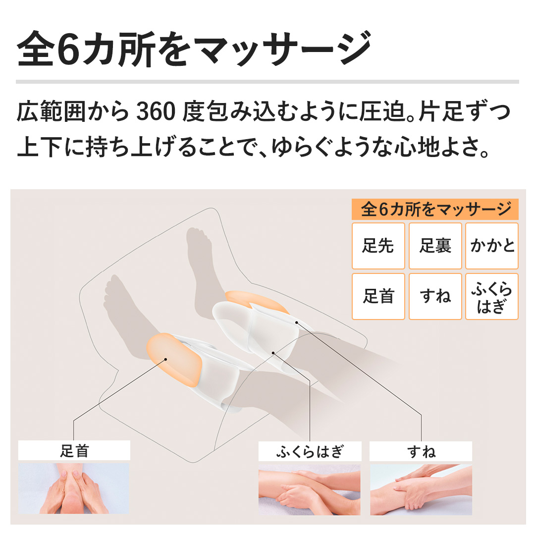 パナソニック マッサージ機 エアーマッサージャー ねるまえほっとリフレ グレー EW-RA152-H 通販【ジャパネット公式】