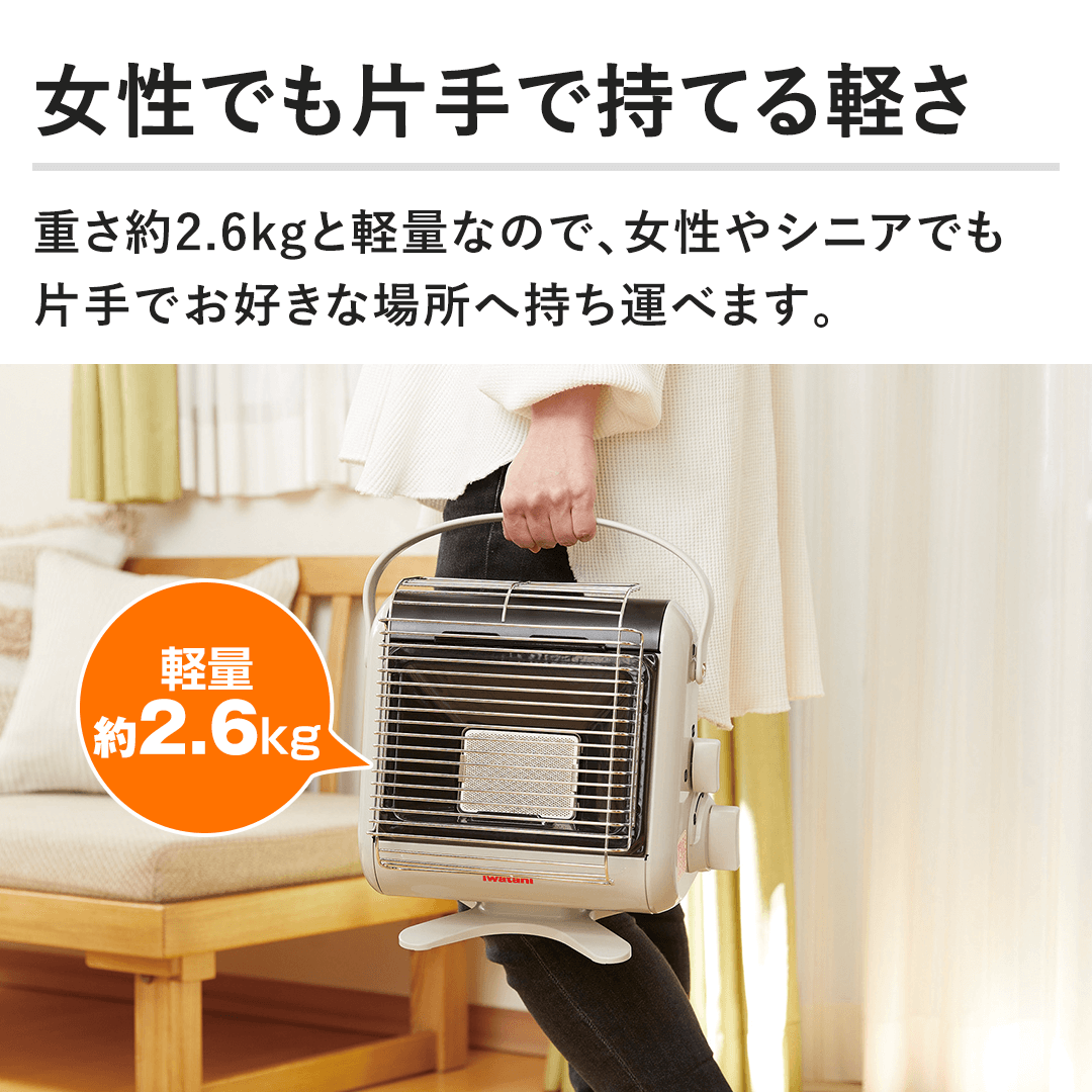 岩谷産業 冷暖房機器 カセットガスストーブ ポータブルタイプマイ暖 CB-STV-MYD3 通販【ジャパネット公式】