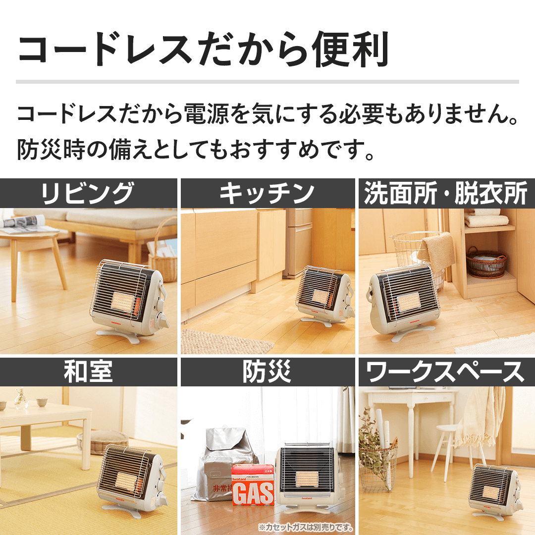 岩谷産業 冷暖房機器 カセットガスストーブ ポータブルタイプマイ暖 CB-STV-MYD3 通販【ジャパネット公式】
